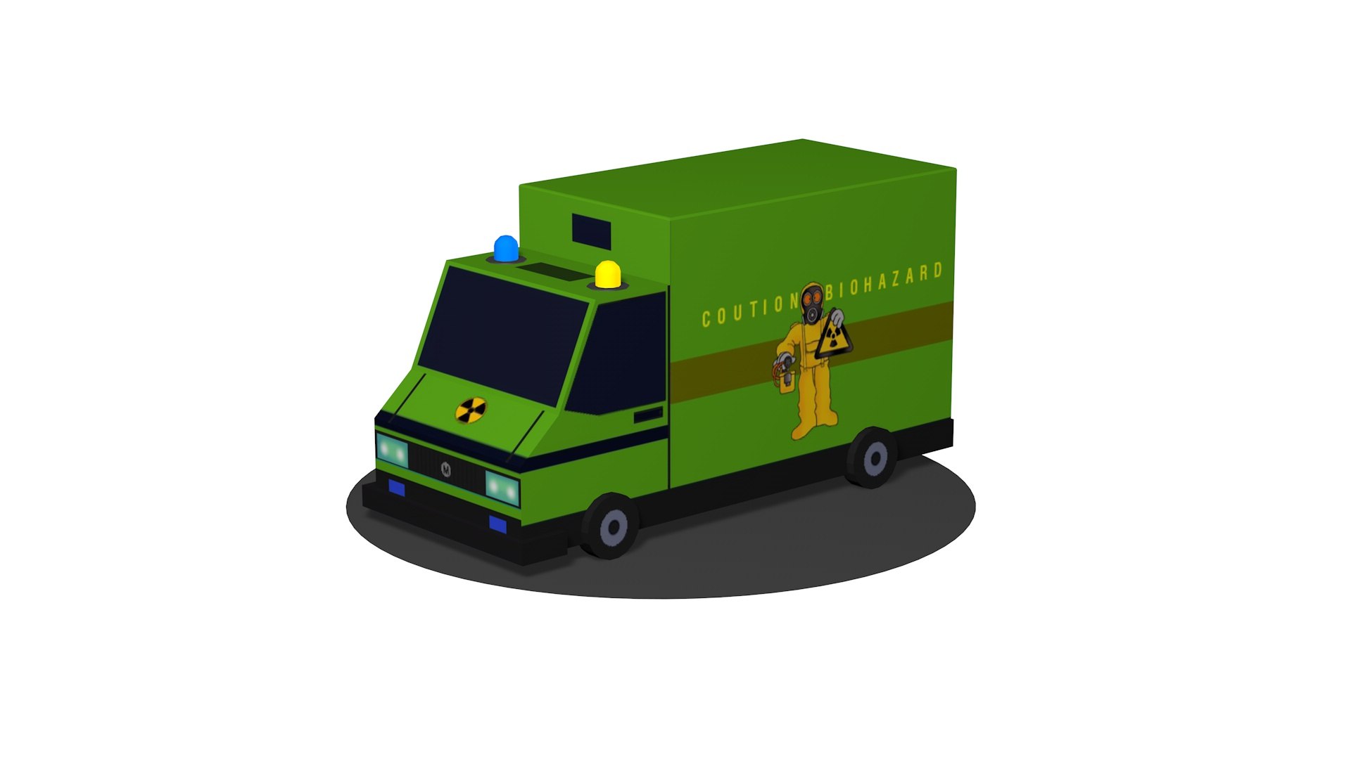 3D Biohazard cargo transportation vehicle Low poly model - TurboSquid ...