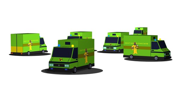 3D Biohazard cargo transportation vehicle Low poly model - TurboSquid ...