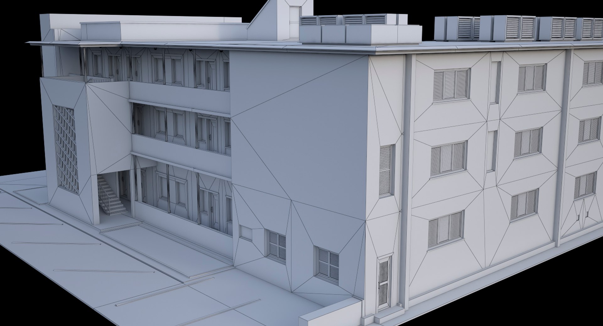 3D motel building - TurboSquid 1236021