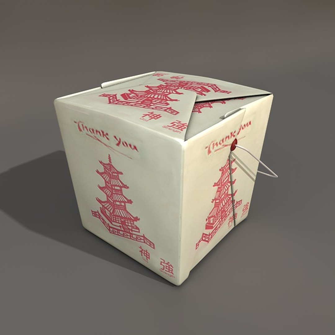 Take-away Food Box 3d Model