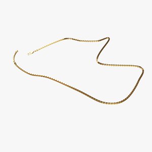 C4d Rigged Gold Chain