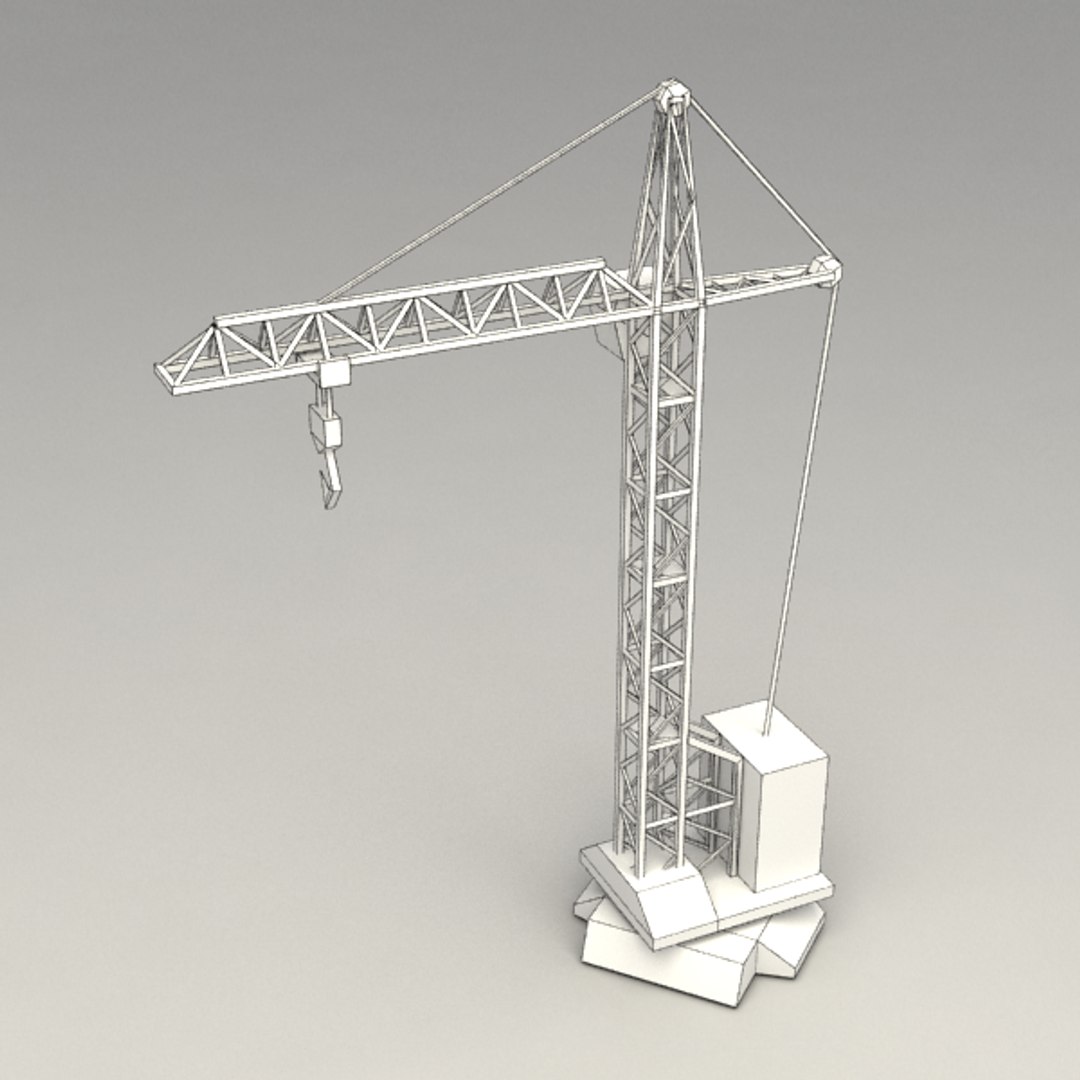 3d Tower Crane Animation Place Model