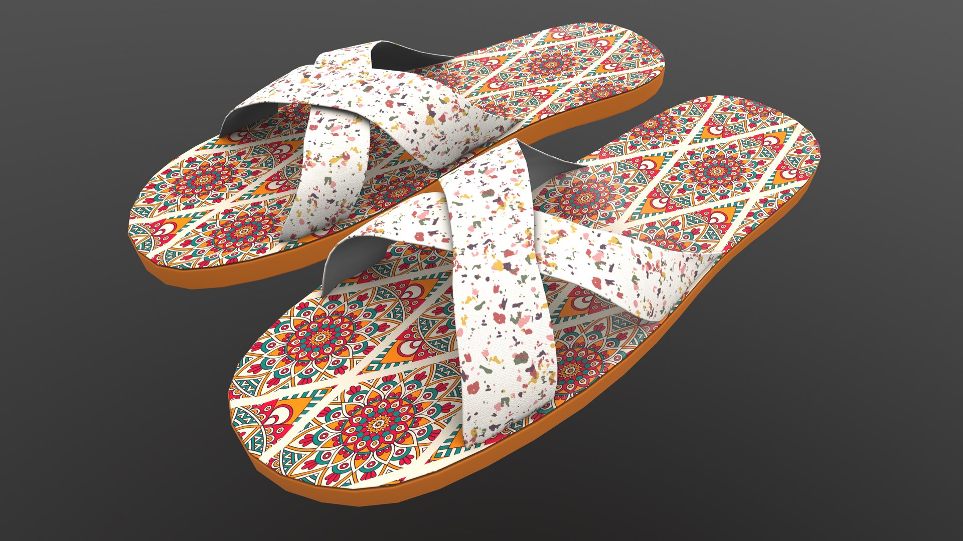 Designer Slipper 3D Model AR VR PBR 3D Model - TurboSquid 1989649
