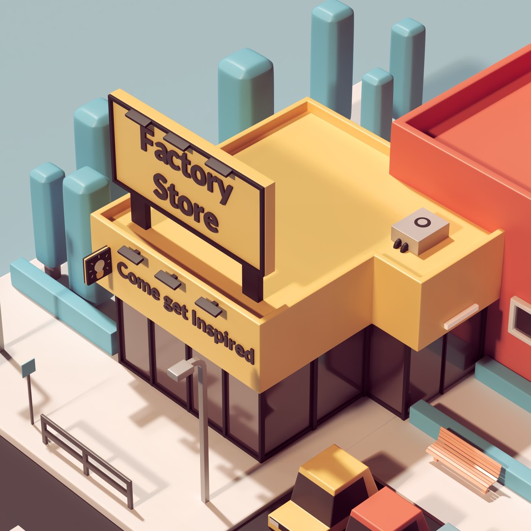 Isometric Stylized Factory 3D Model - TurboSquid 1652712