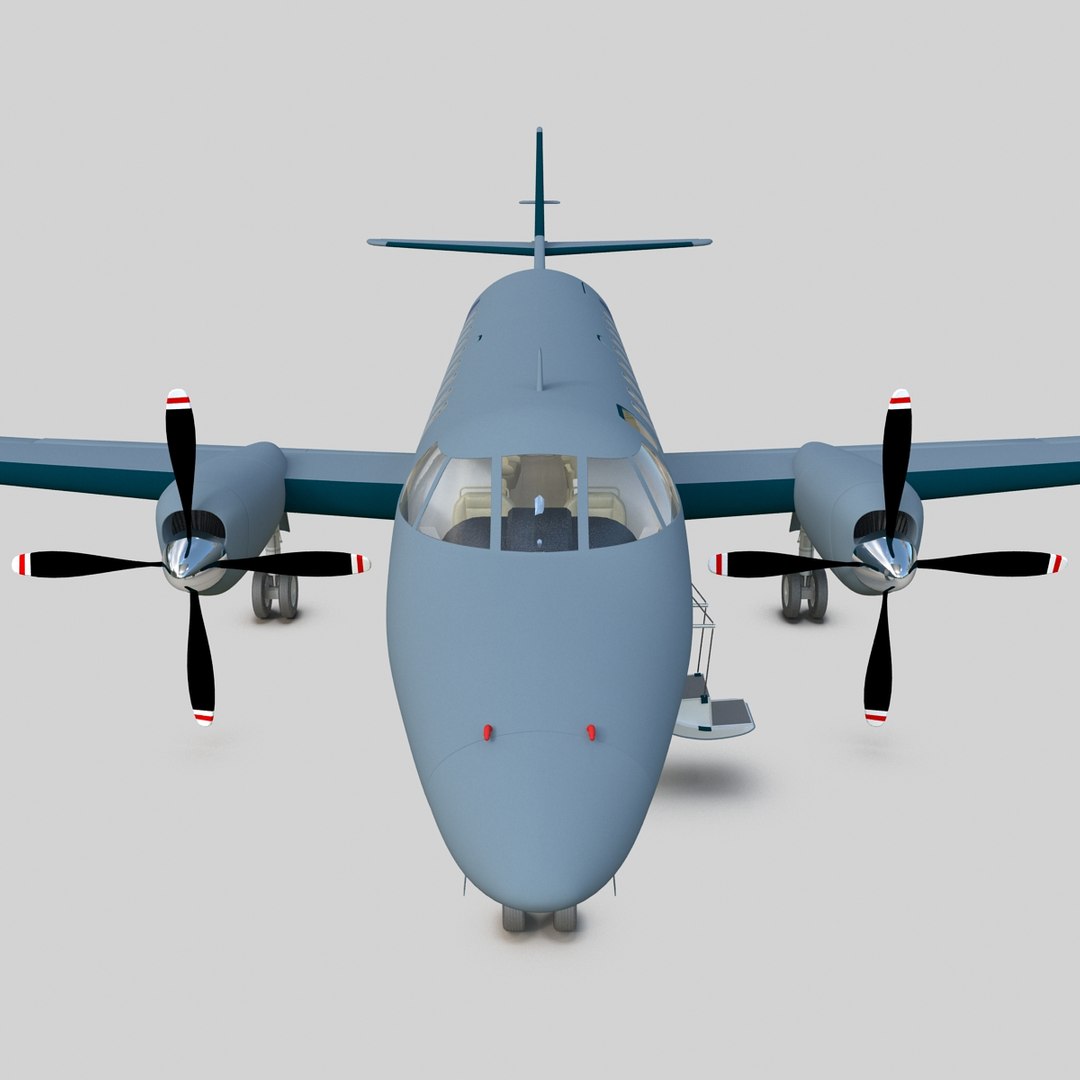 3d model of fairchild c-26 metroliner