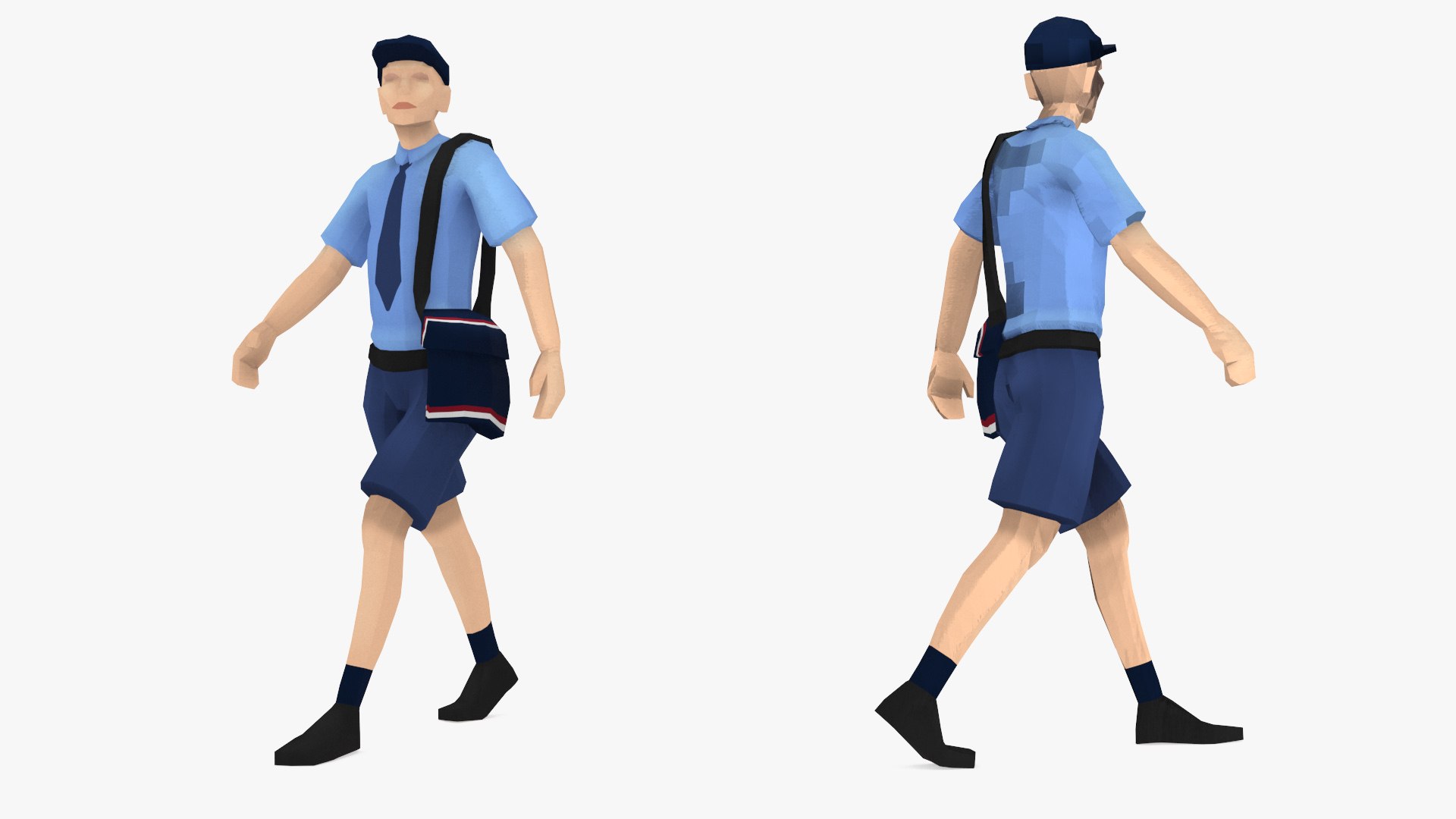 Postman Low Poly Rigged For Maya 3D Model - TurboSquid 2193888