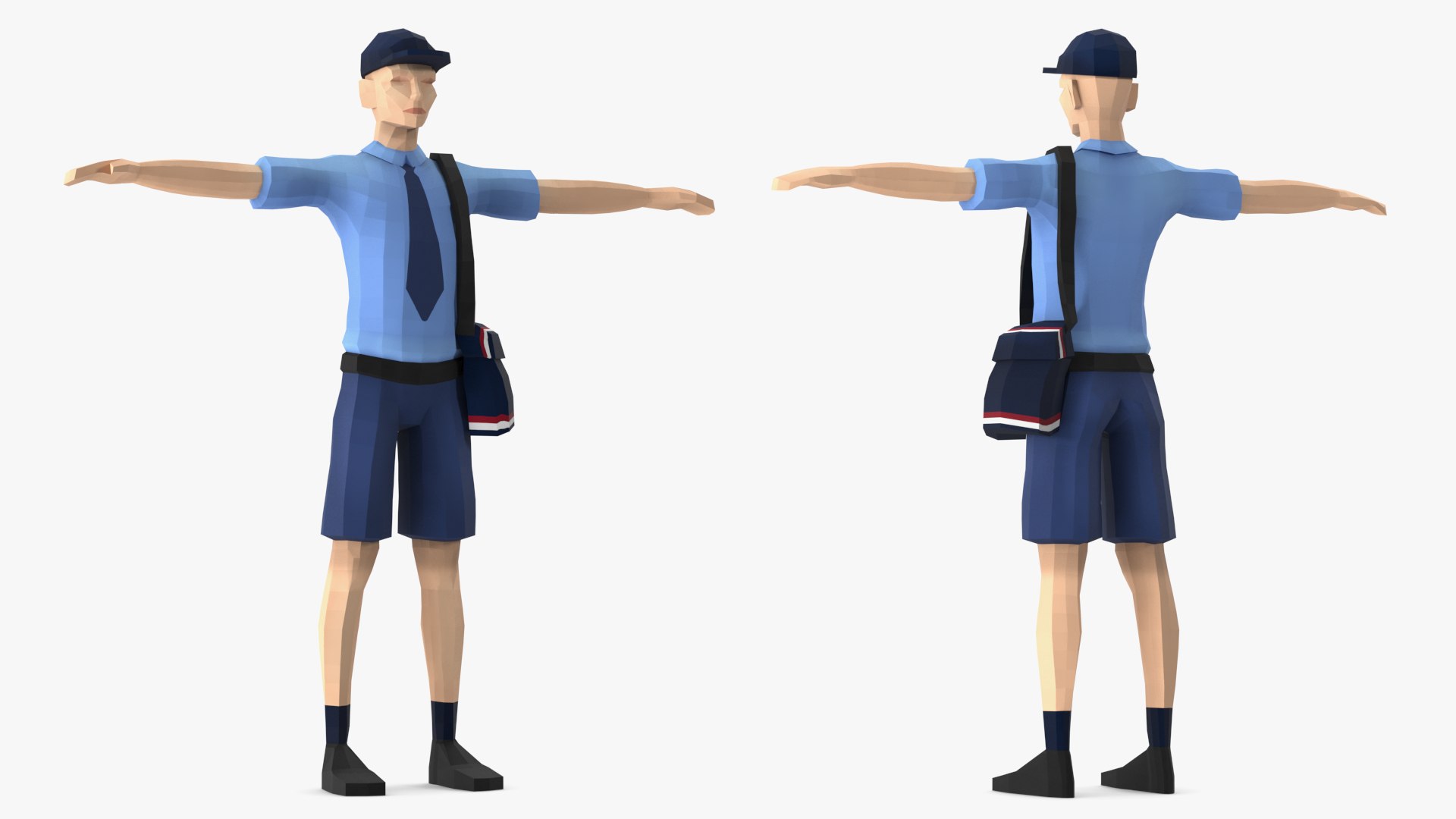 Postman Low Poly Rigged For Maya 3D Model - TurboSquid 2193888