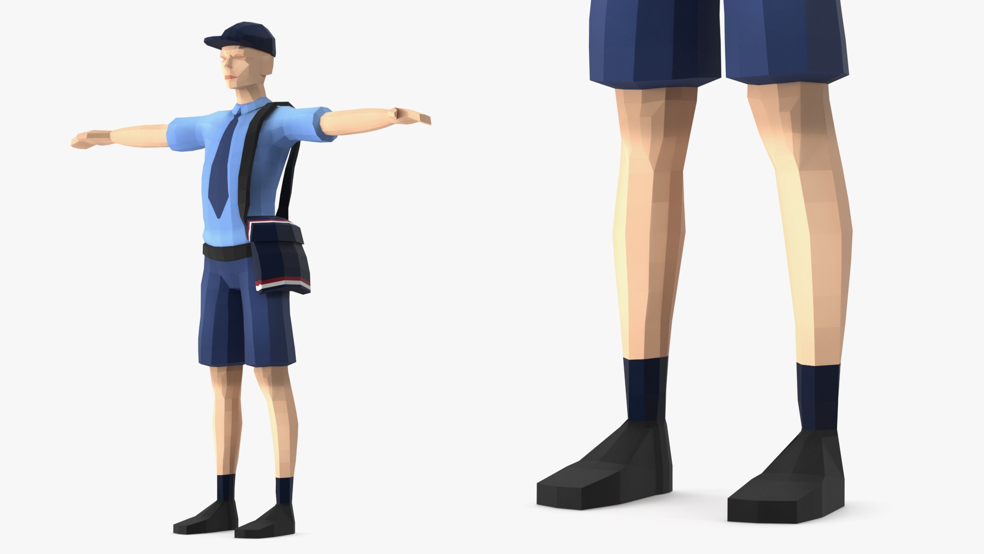 Postman Low Poly Rigged For Maya 3D Model - TurboSquid 2193888