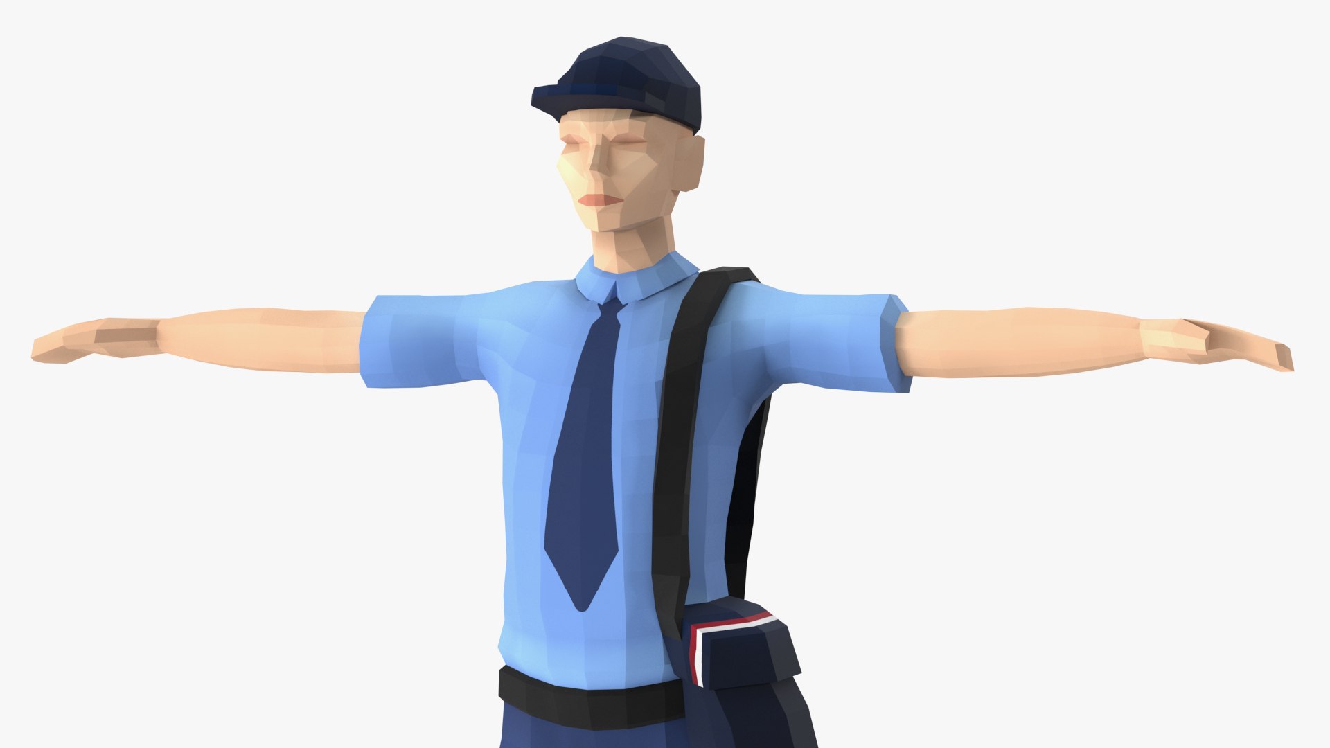 Postman Low Poly Rigged For Maya 3D Model - TurboSquid 2193888