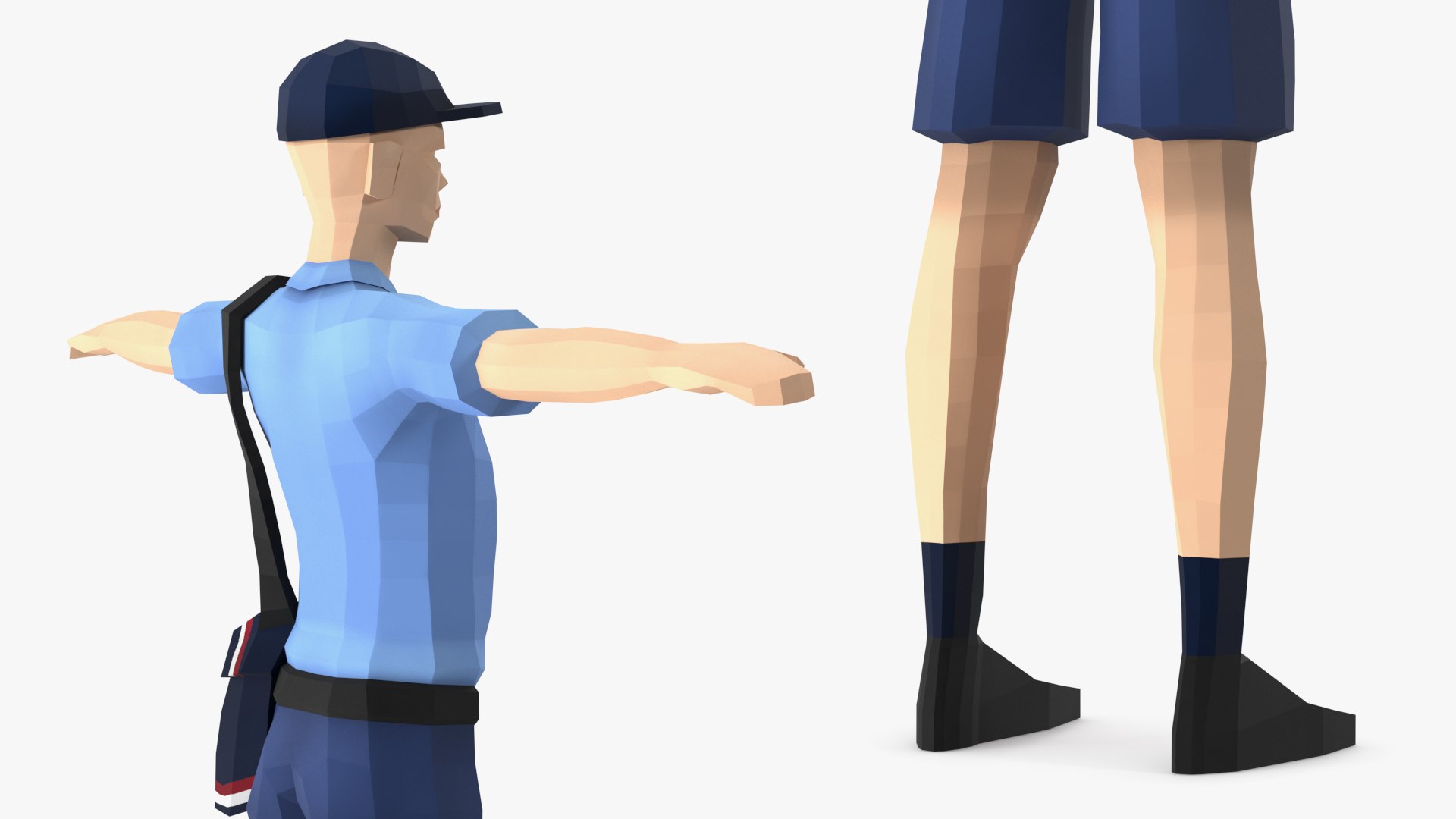 Postman Low Poly Rigged For Maya 3D Model - TurboSquid 2193888