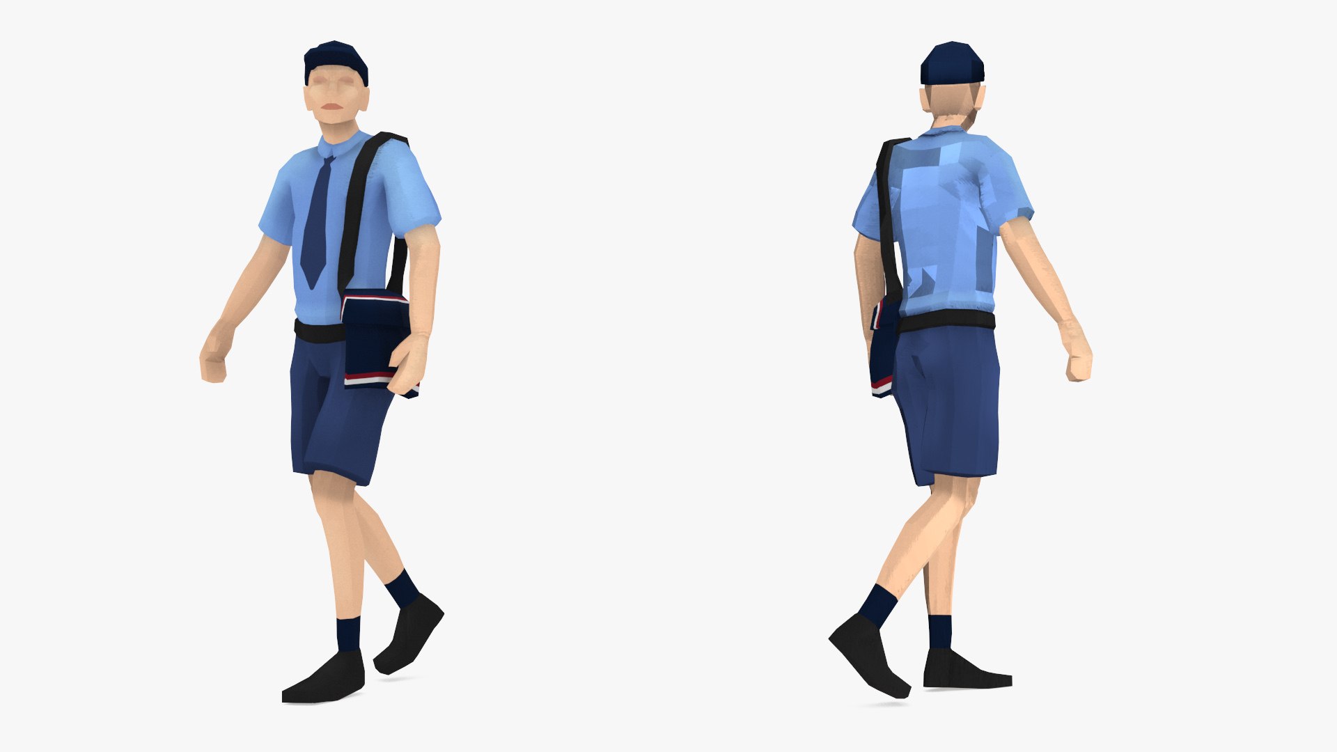 Postman Low Poly Rigged For Maya 3D Model - TurboSquid 2193888