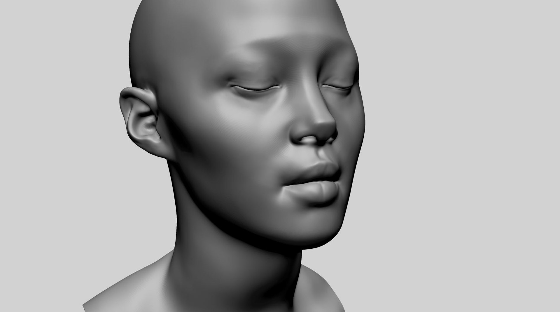 3D Female Head Basemesh - Expressions - TurboSquid 2198903