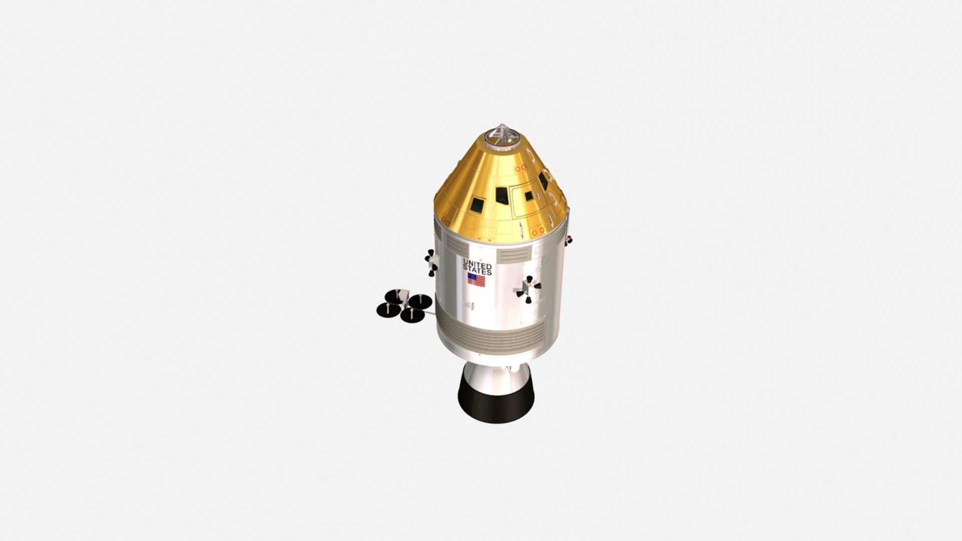 3D Apollo Command Service Module - TurboSquid 1597194