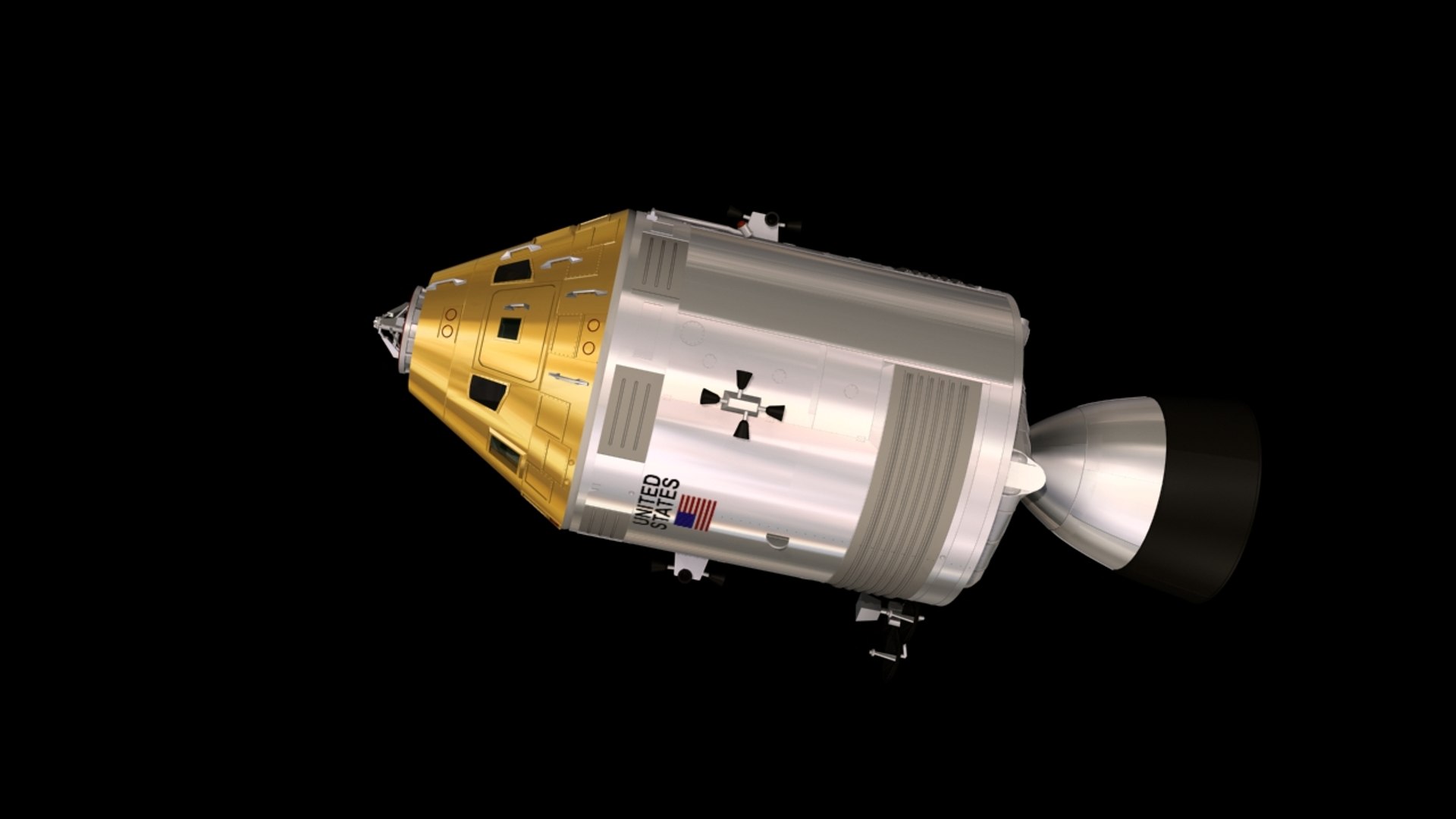 3D Apollo Command Service Module - TurboSquid 1597194
