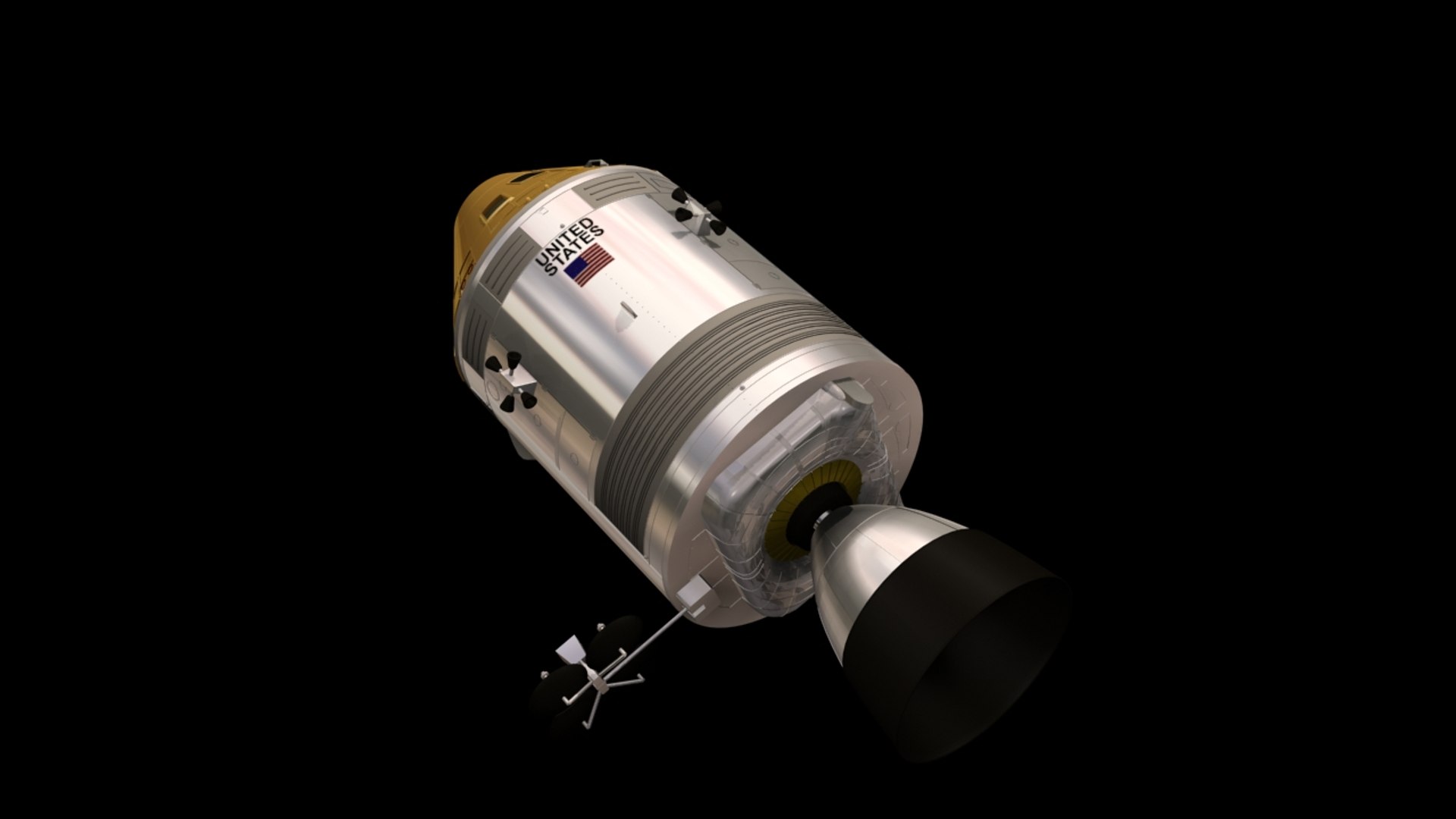 3D Apollo Command Service Module - TurboSquid 1597194