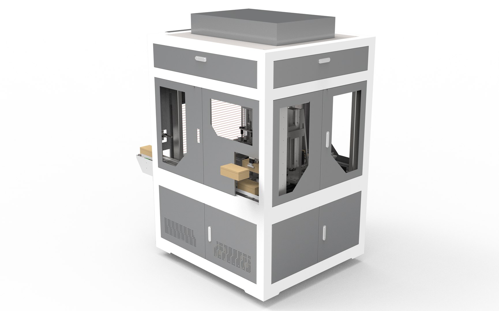 3D Model Semi - Automatic OPP Packaging Machine - TurboSquid 1869388