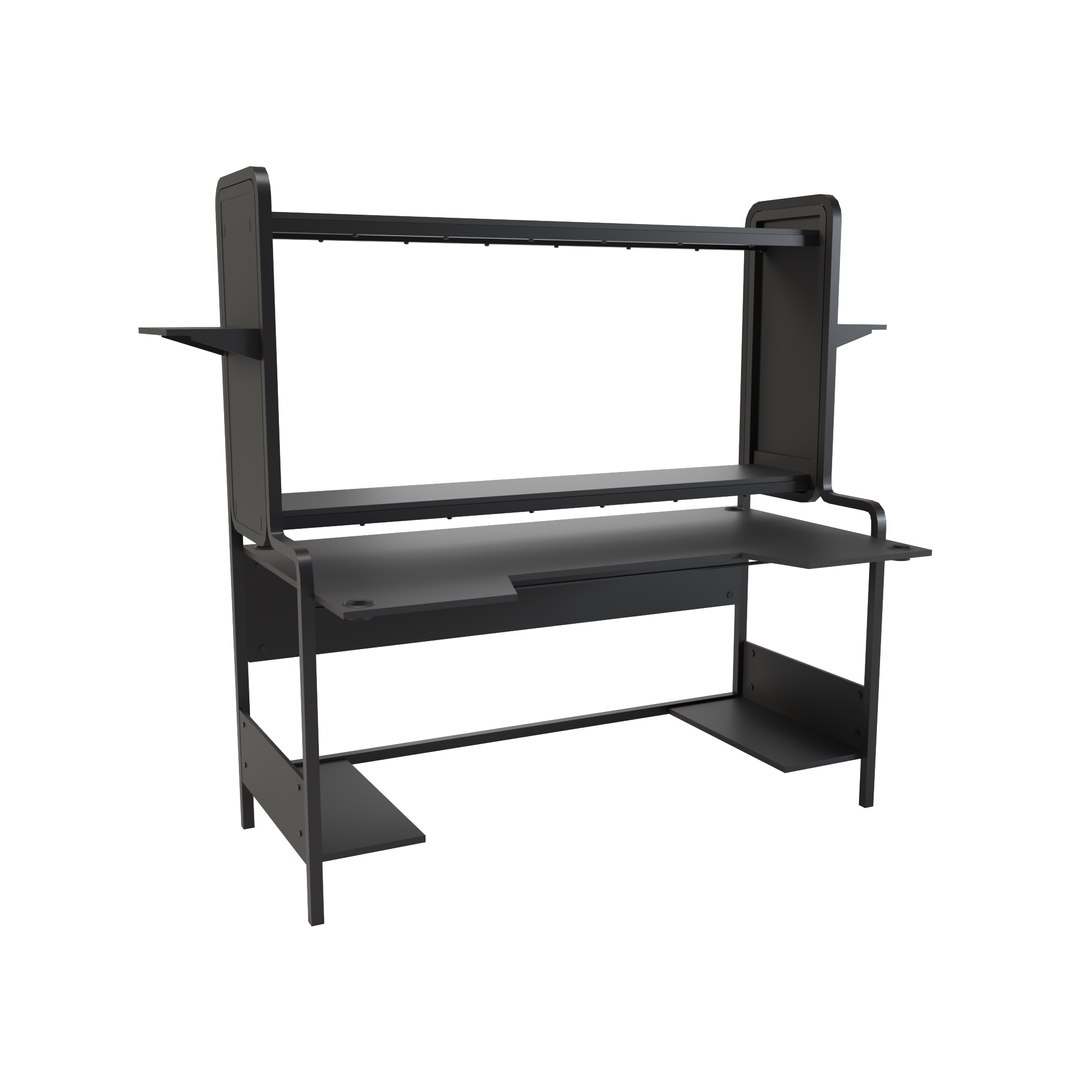 3D Model Black Modern Computer Gaming Desk - TurboSquid 2285989
