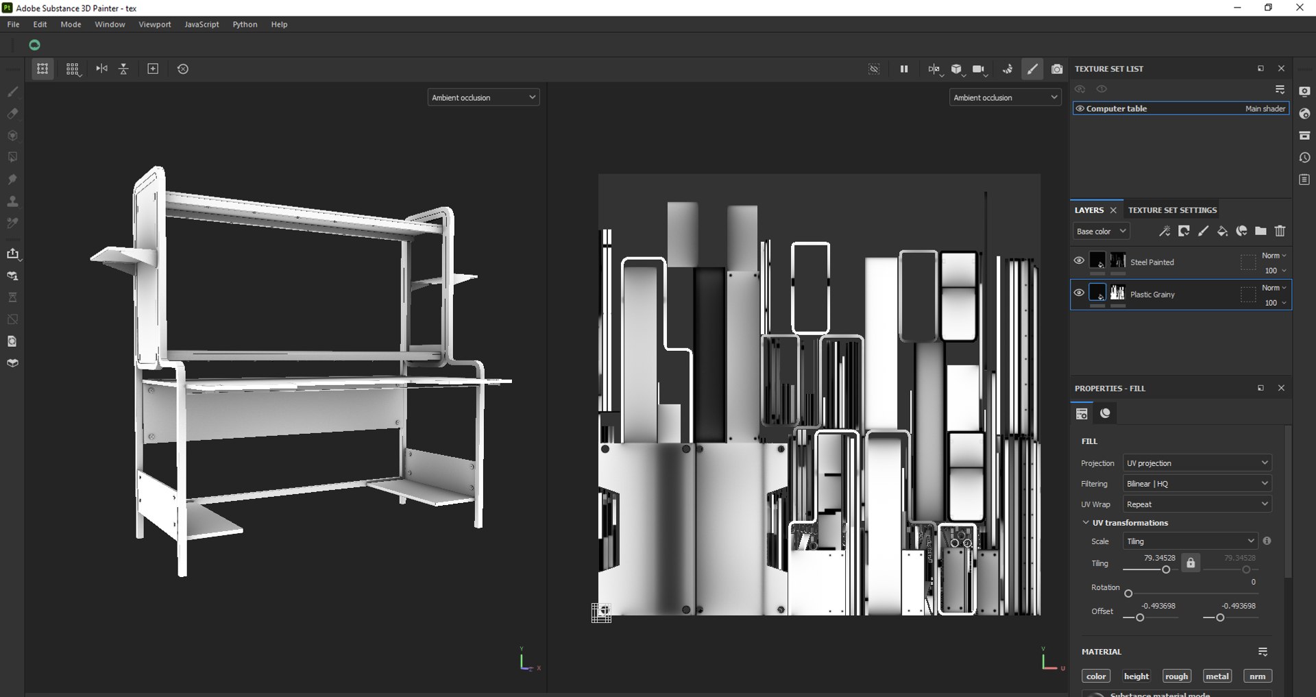 3D Model Black Modern Computer Gaming Desk - TurboSquid 2285989