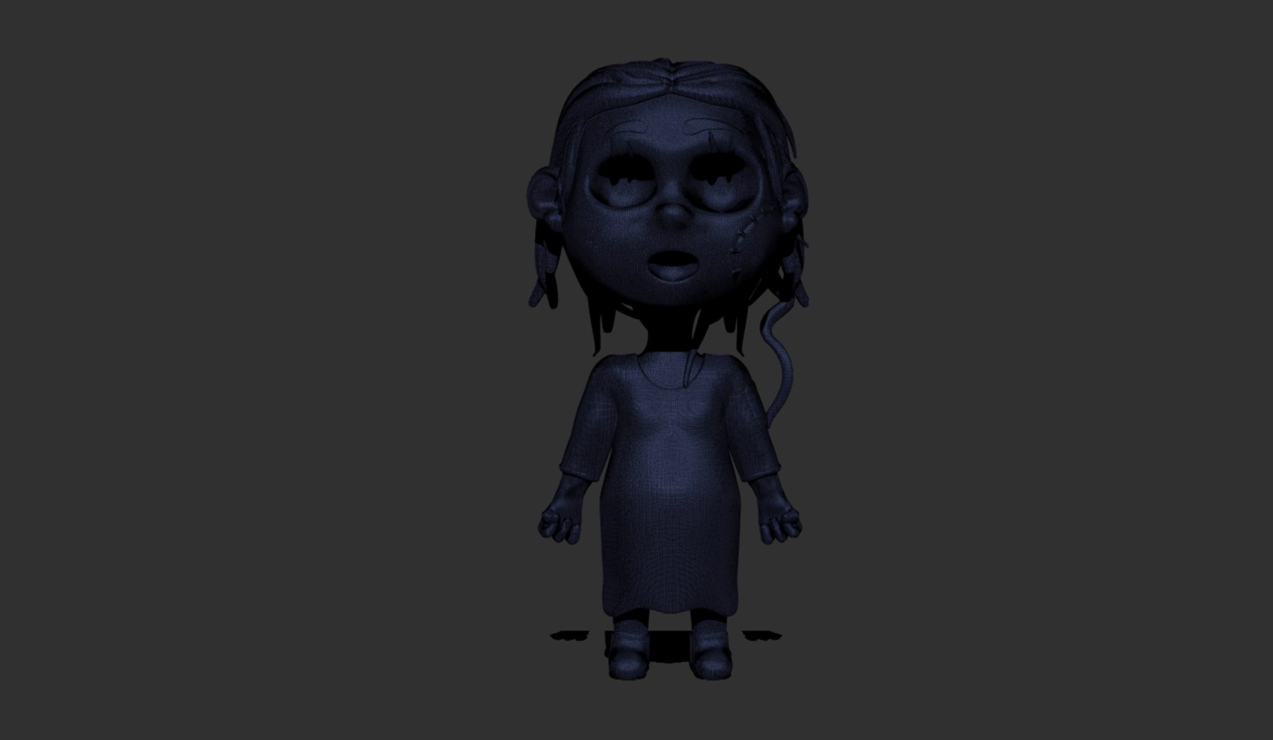 3D Cartoon Horror Girl Print Model - TurboSquid 1759160