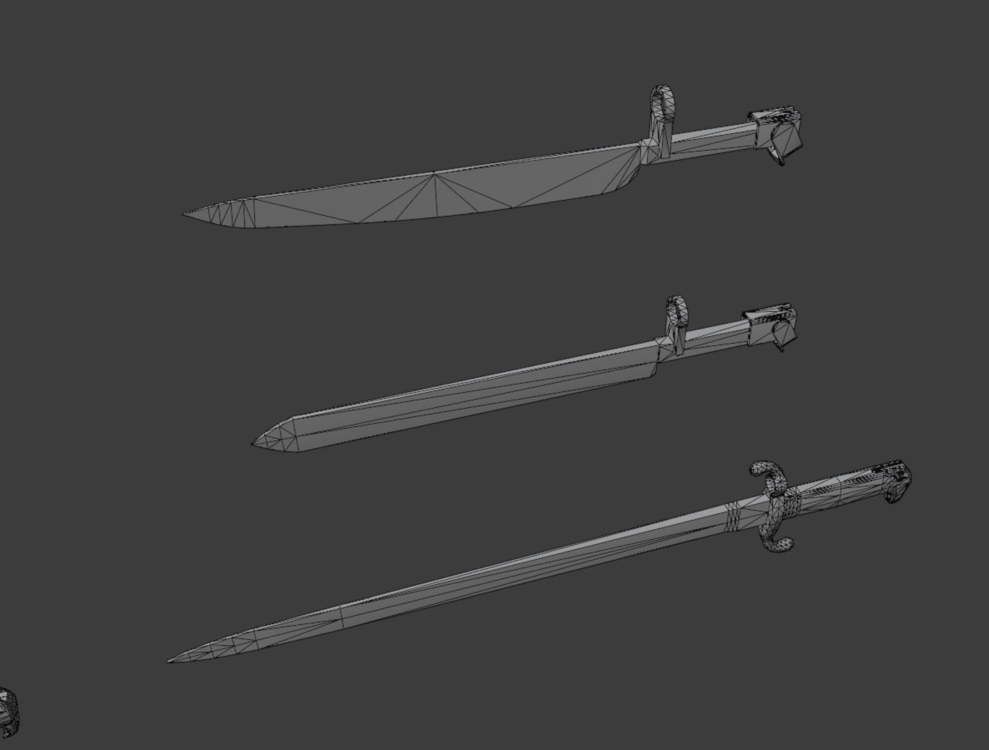 Set Of 10 Low-poly Old German Bayonets 3D Model - TurboSquid 2309522
