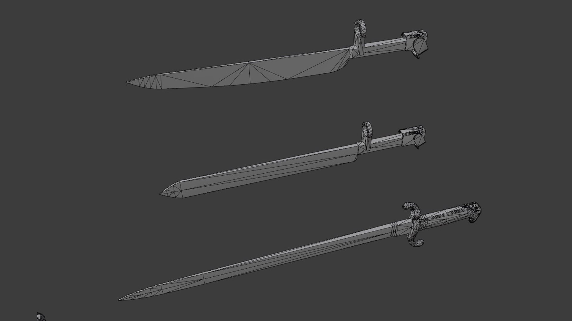 Set Of 10 Low-poly Old German Bayonets 3D Model - TurboSquid 2309522