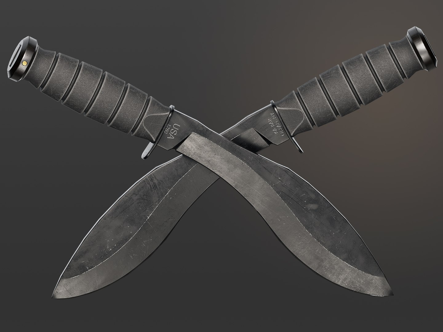 Ka-bar combat kukri knife 3D - TurboSquid 1576508