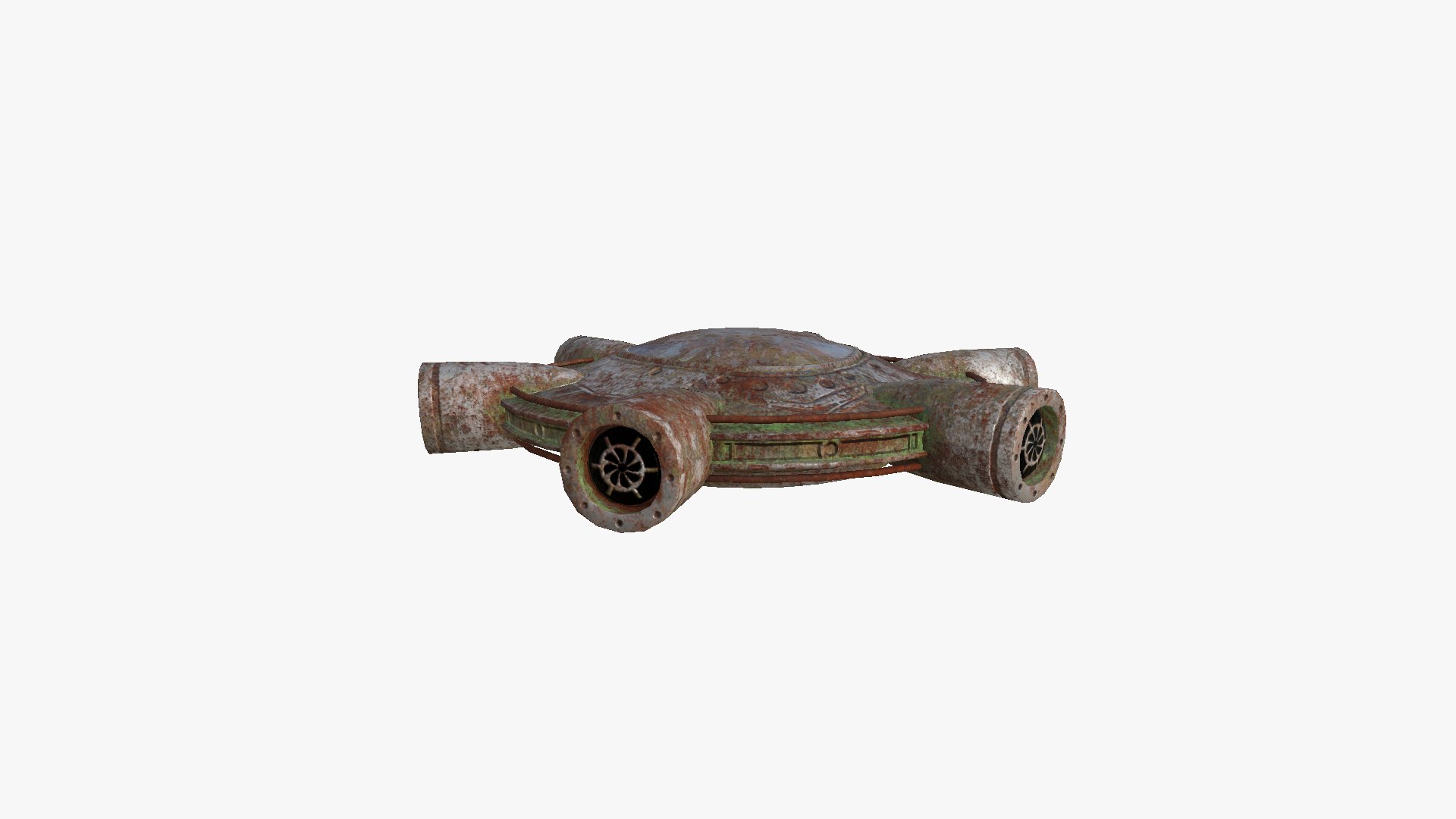 3D Alien Spaceship UFO J11 Abandoned - Sci Fi Spacecraft Design Model ...