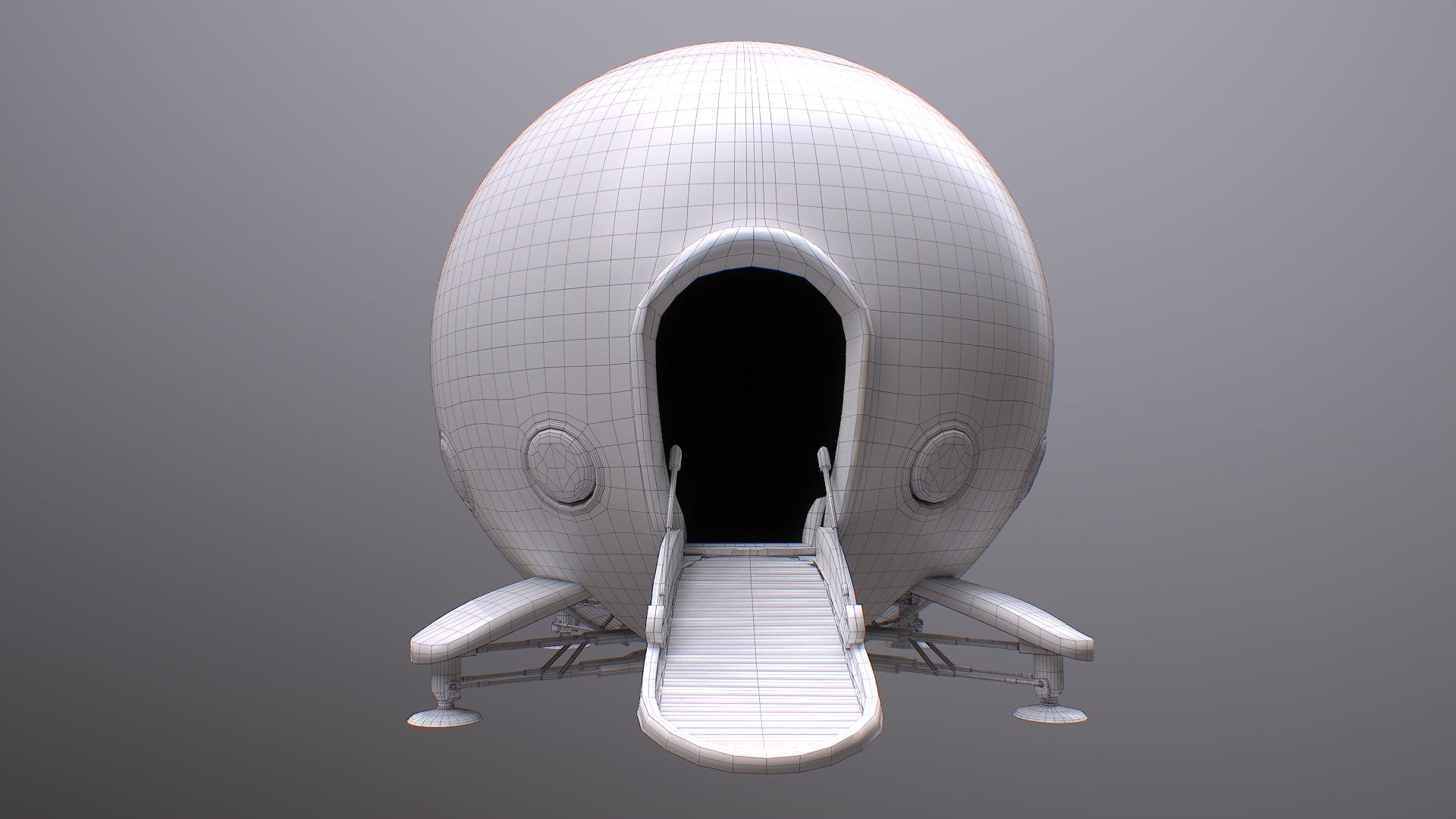 Capsule Corporation Spaceship Renderable 3D Model - TurboSquid 2420191