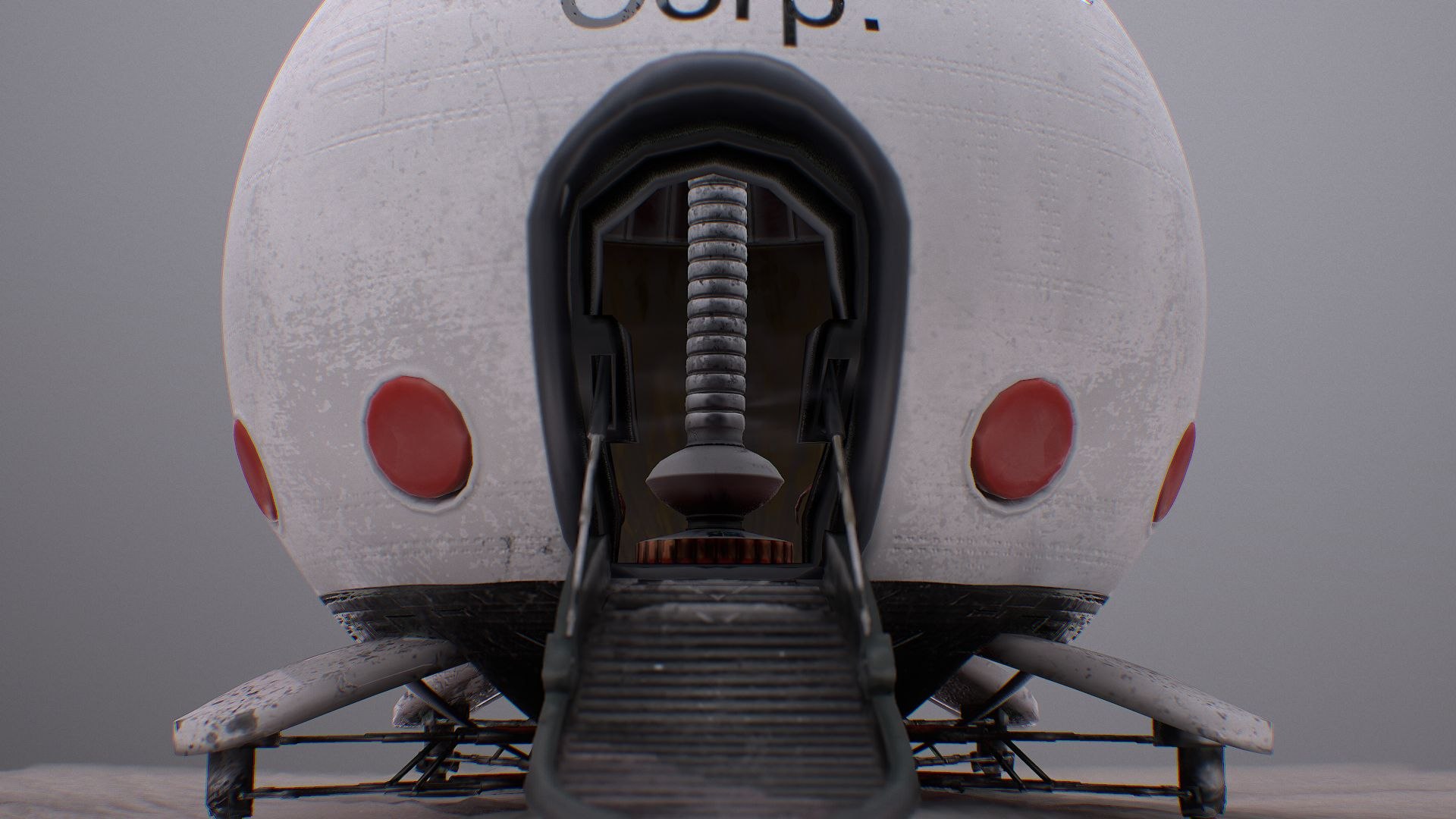 Capsule Corporation Spaceship Renderable 3D Model - TurboSquid 2420191