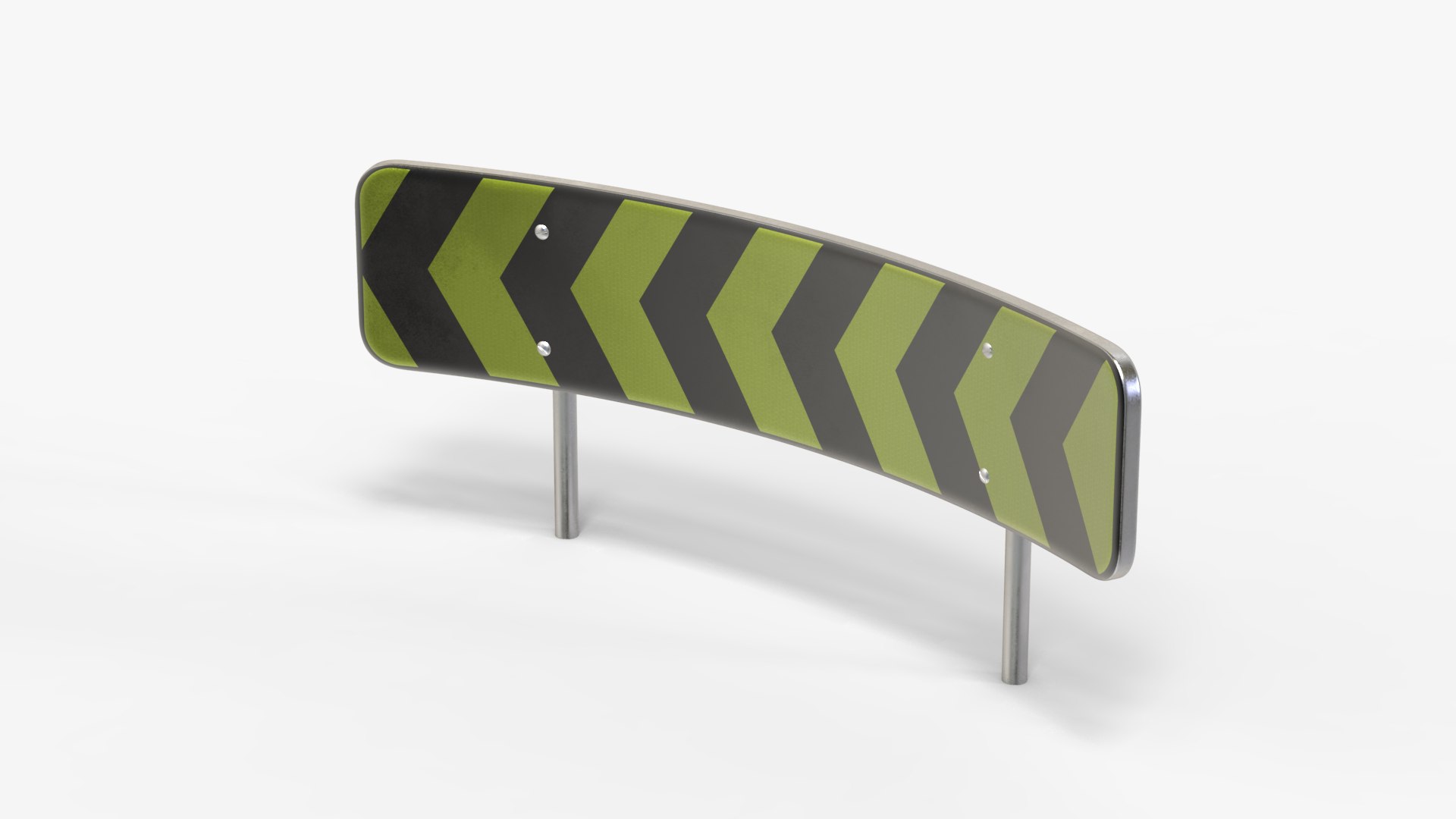 Traffic Direction Sign Curved Model - TurboSquid 2064479