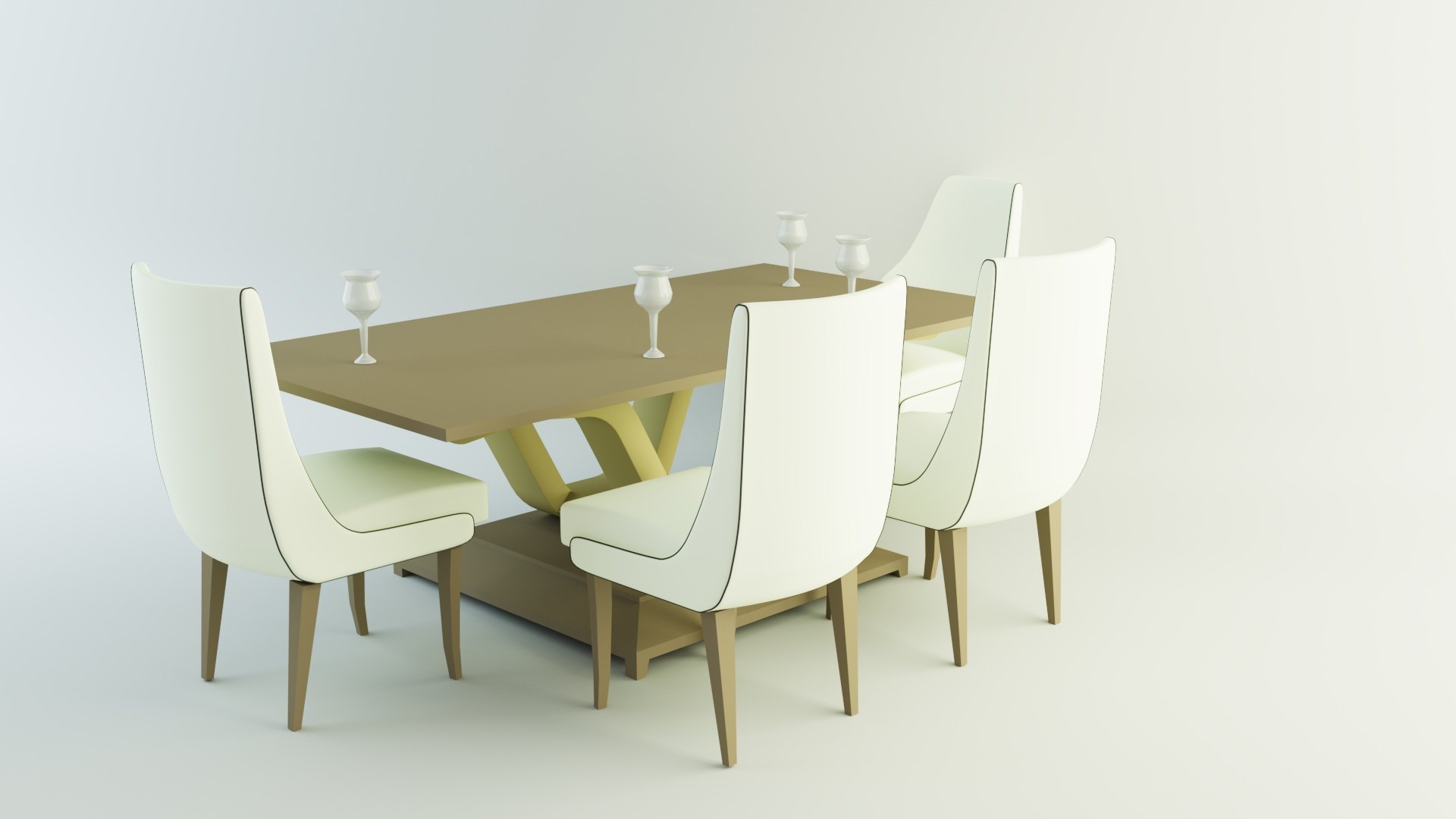 Dinner table 3D model - TurboSquid 2176487