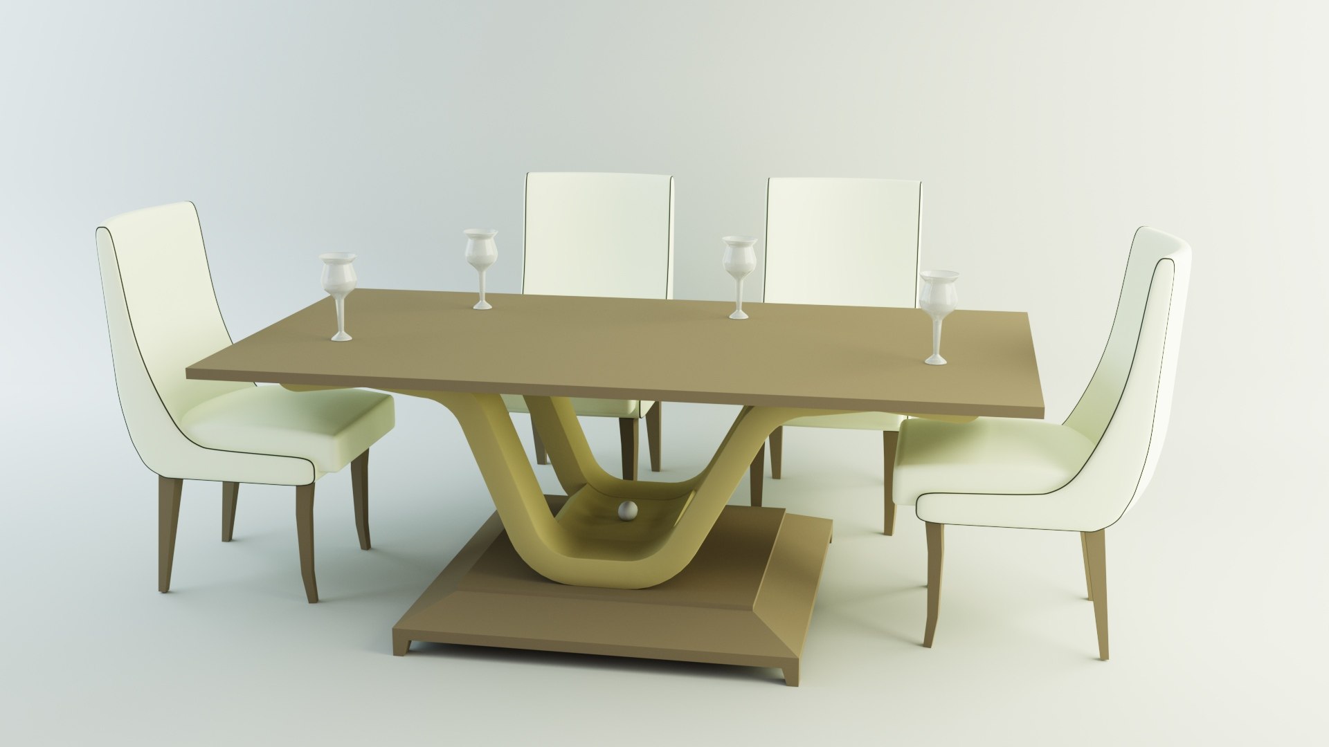 Dinner table 3D model - TurboSquid 2176487