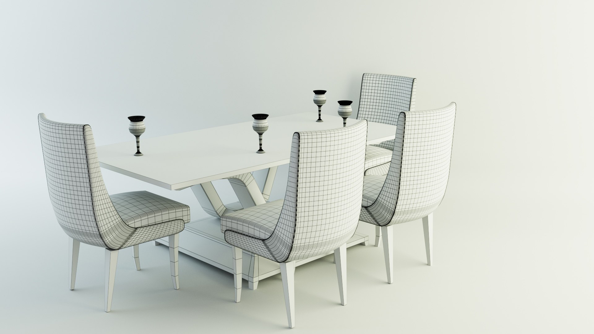 Dinner table 3D model - TurboSquid 2176487