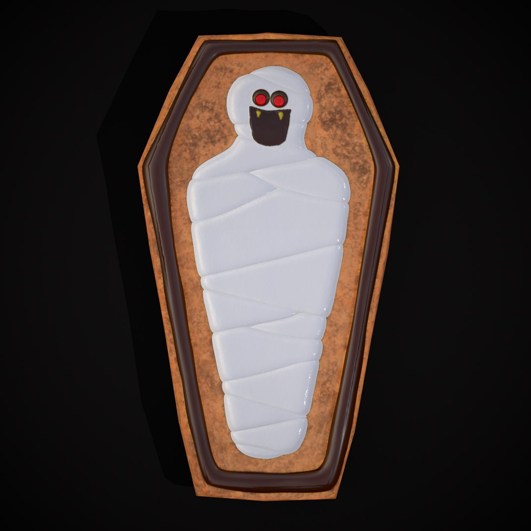 Halloween Coffin Cookies 3D - TurboSquid 2384406
