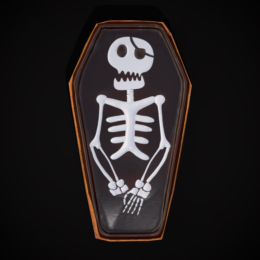Halloween Coffin Cookies 3D - TurboSquid 2384406