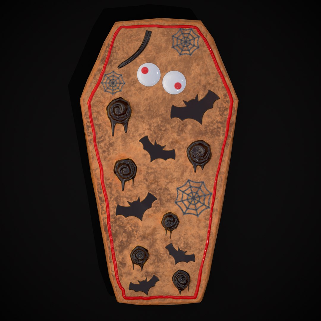 Halloween Coffin Cookies 3D - TurboSquid 2384406