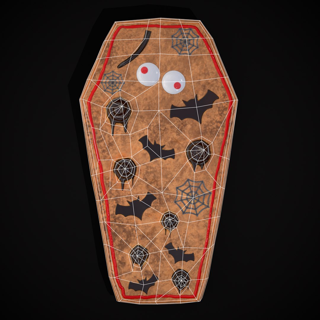 Halloween Coffin Cookies 3D - TurboSquid 2384406