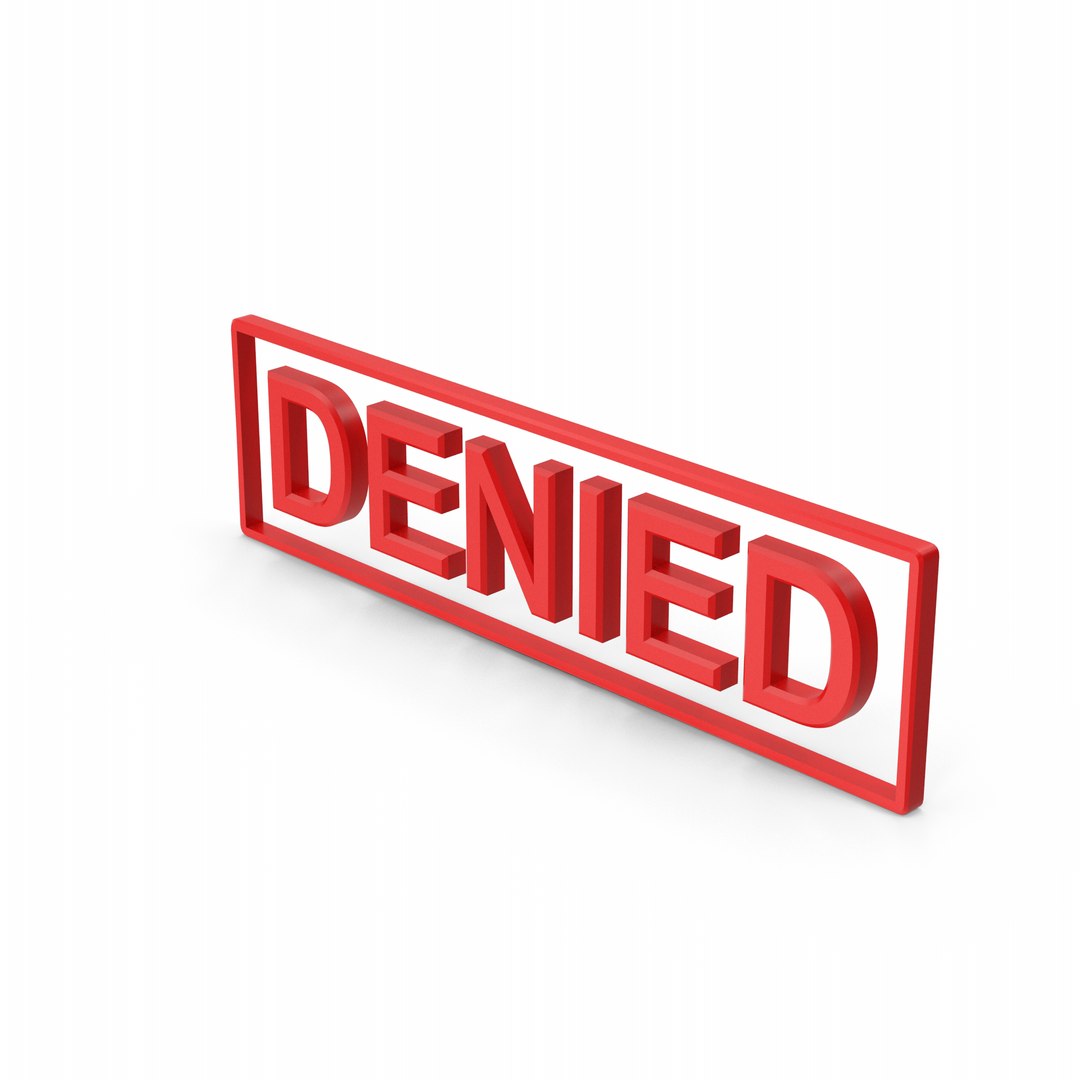 Denied 3D Model - TurboSquid 2330766