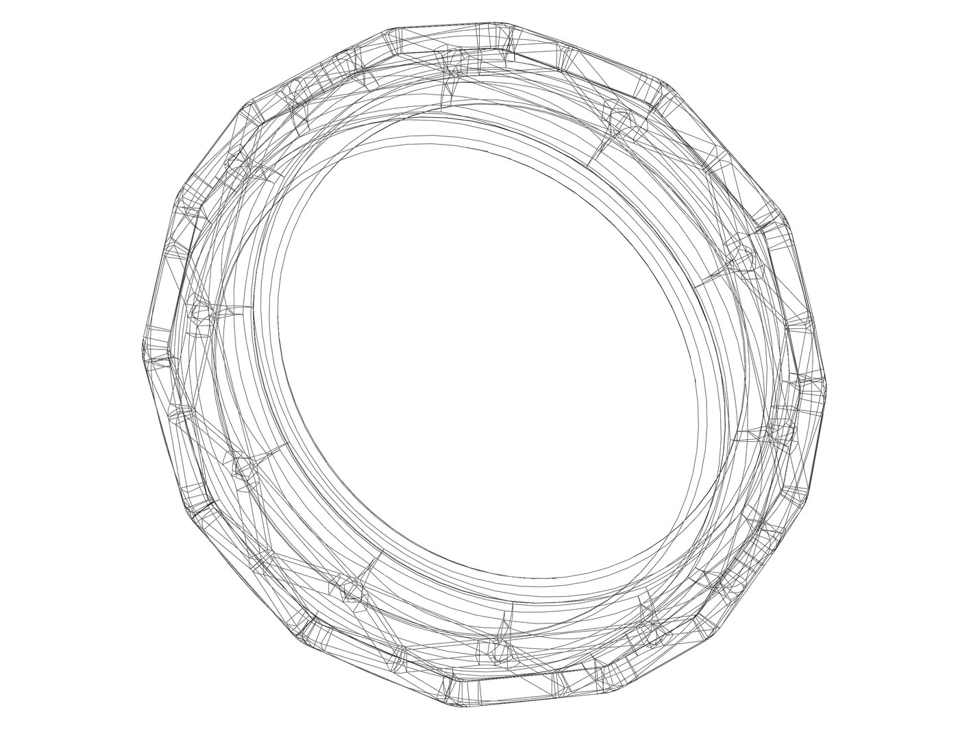 Wireframe Shape Geometric Ring 3D Model - TurboSquid 2176055