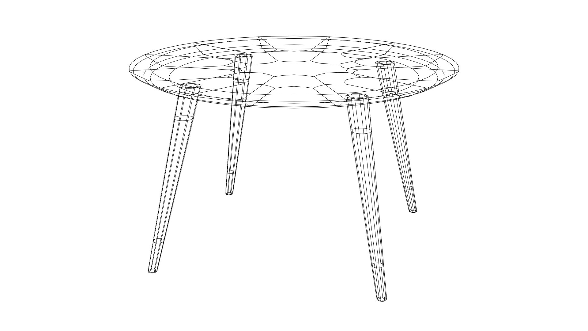 Stylish Round Table Model - TurboSquid 1983111