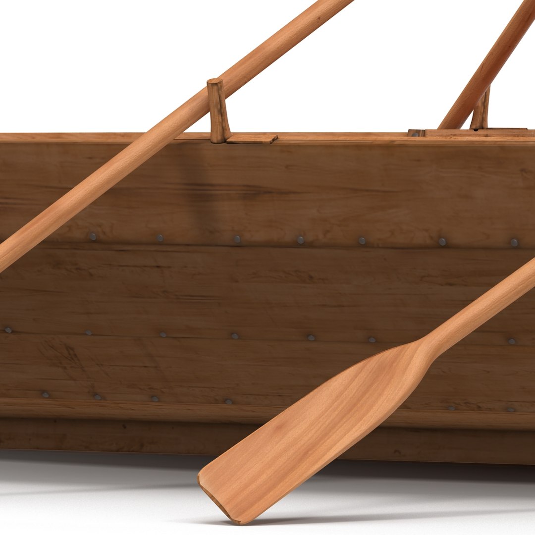 rowing boat modeled 3d model