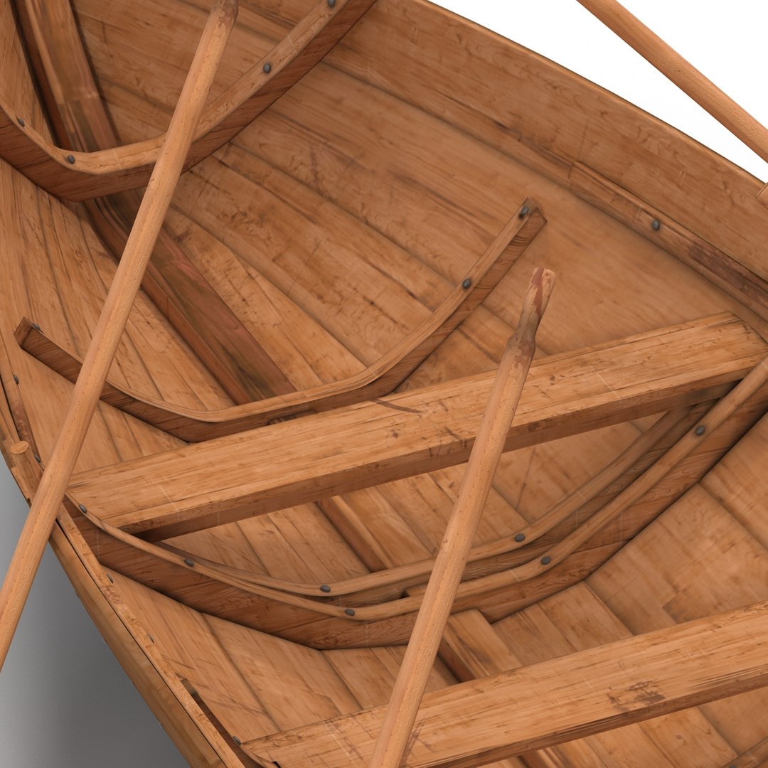 rowing boat modeled 3d model