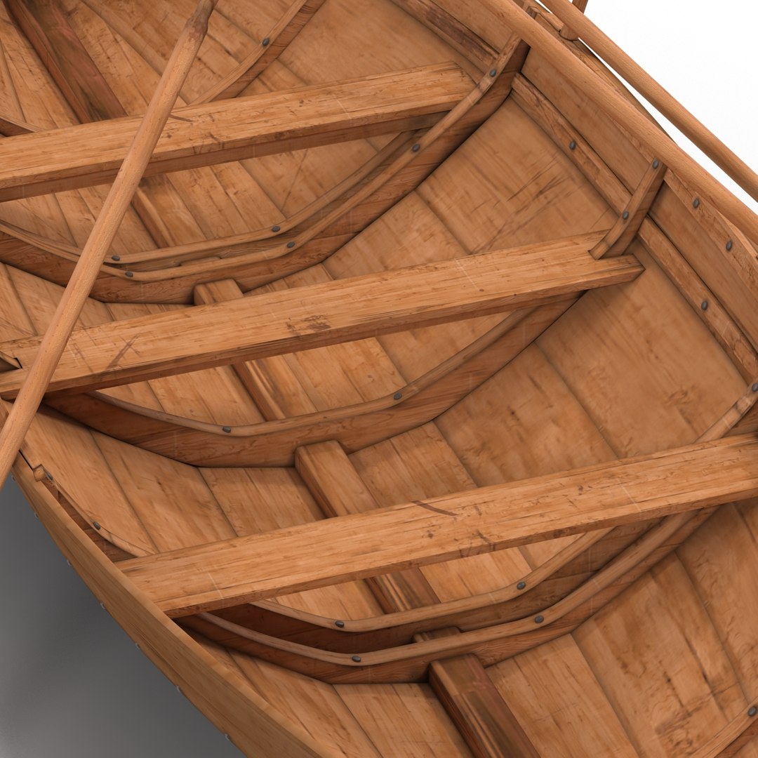 rowing boat modeled 3d model
