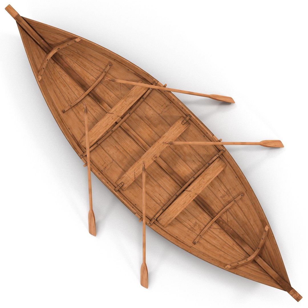 Rowing Boat Modeled 3d Model