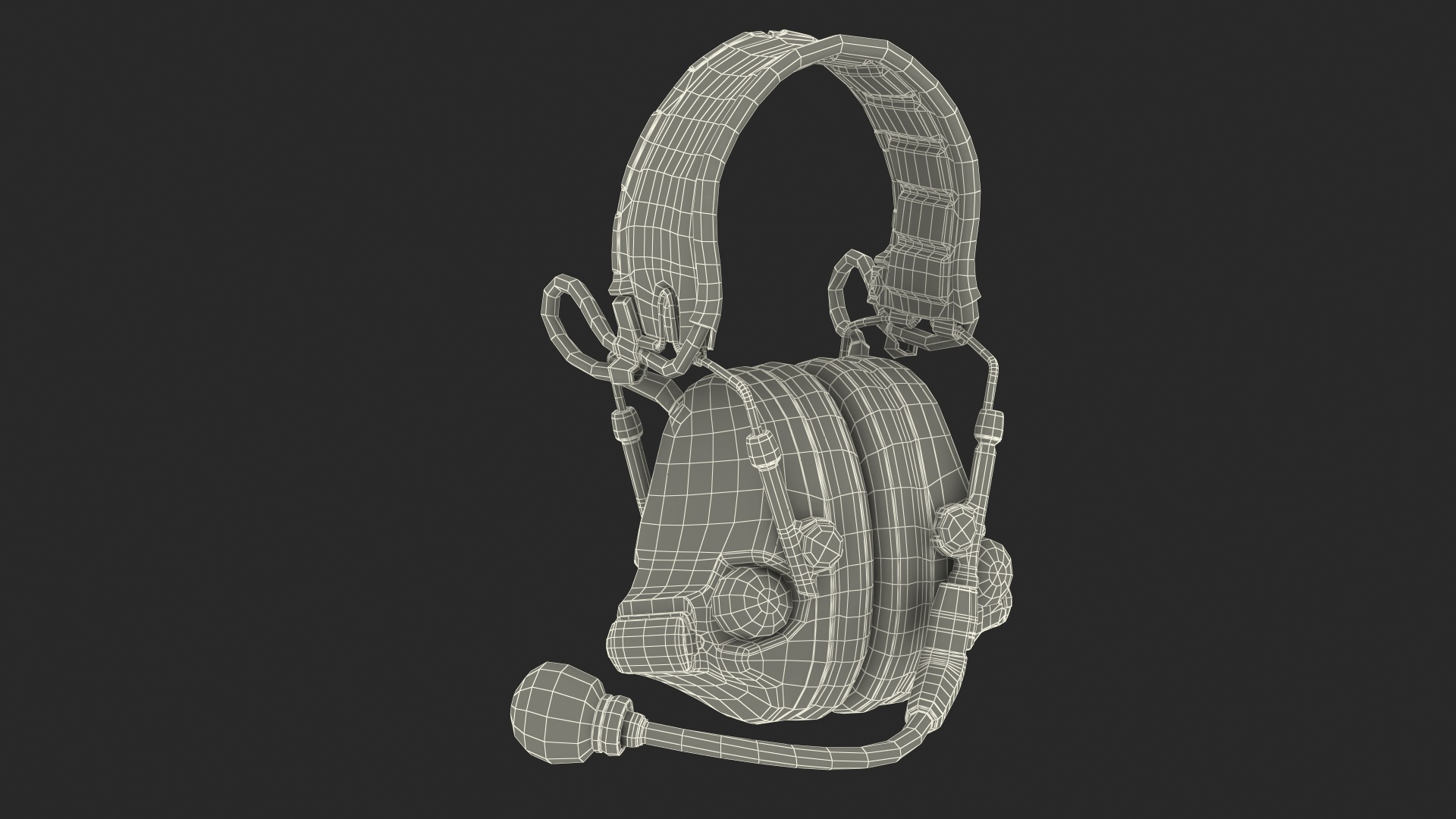 3D Folded Comtak Tactical Headset - TurboSquid 2007302