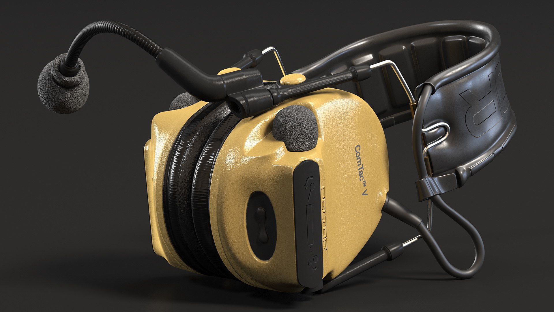 3D Folded Comtak Tactical Headset - TurboSquid 2007302