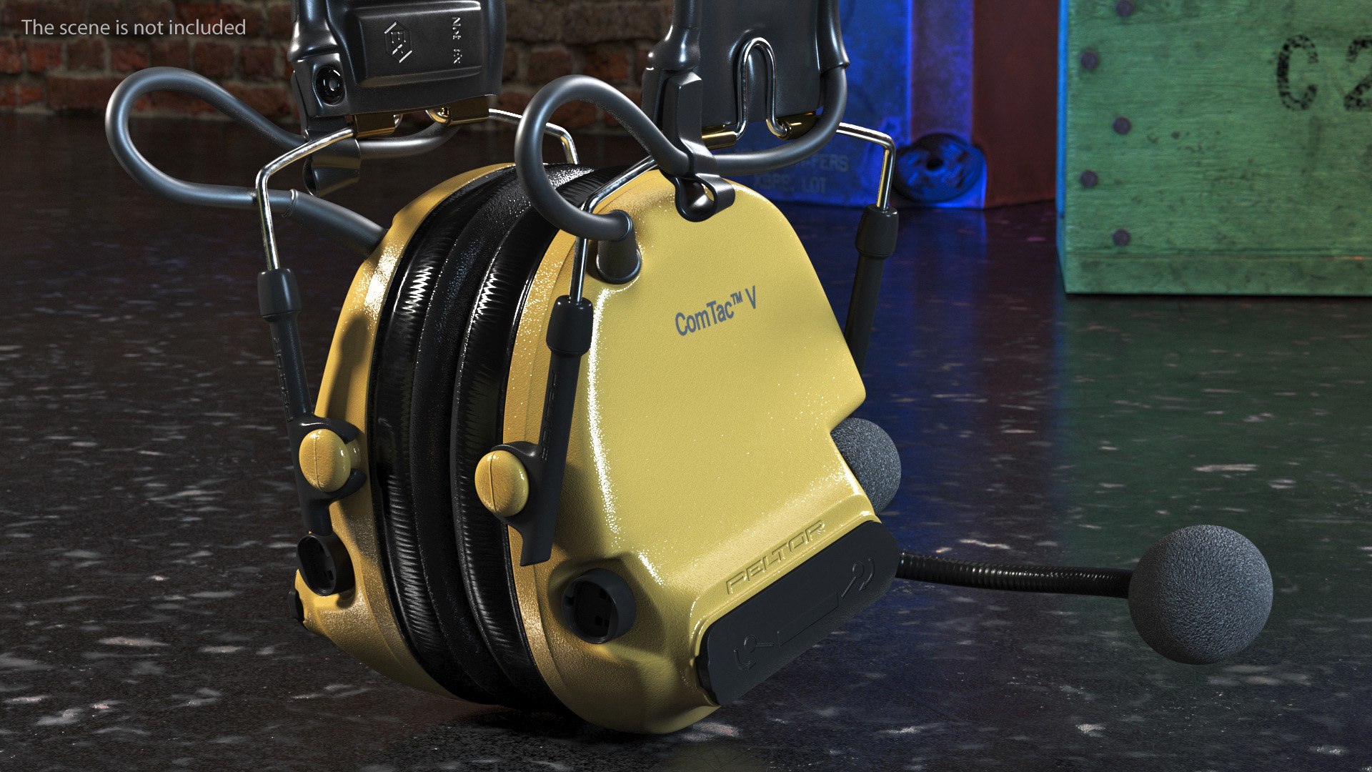 3D Folded Comtak Tactical Headset - TurboSquid 2007302