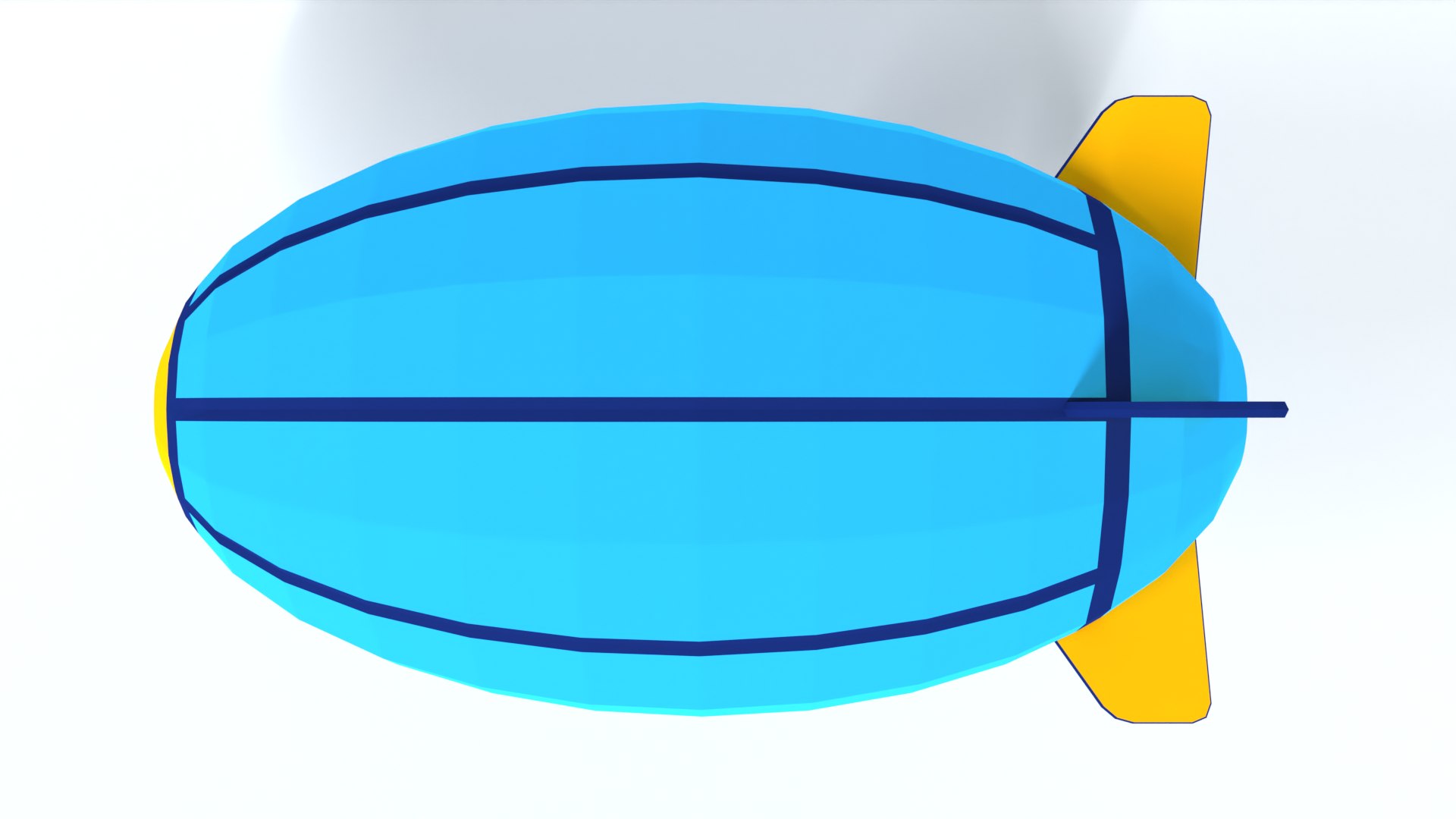 3D Low Poly Cartoon Zeppelin - TurboSquid 1820361