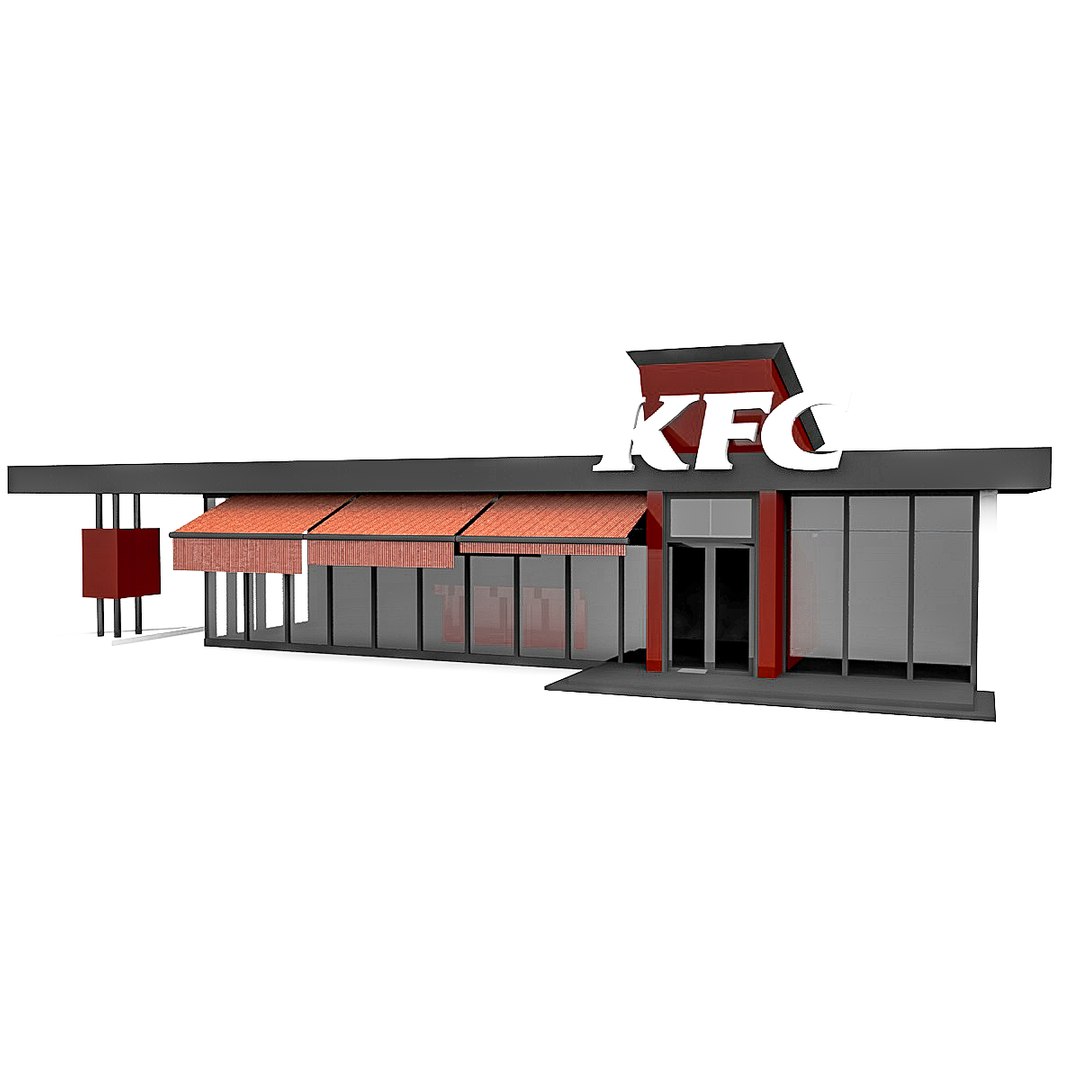 Fast Food Restaurant Kfc 3d Model