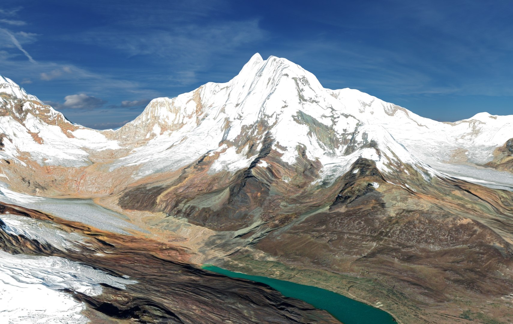 3D Andes Mountain Landscape - TurboSquid 1645780